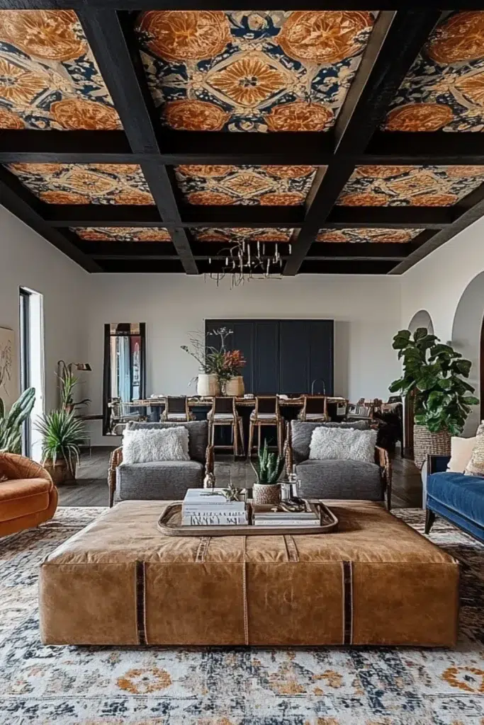 Statement Ceilings with Bold Paint or Beams - Recipes Time