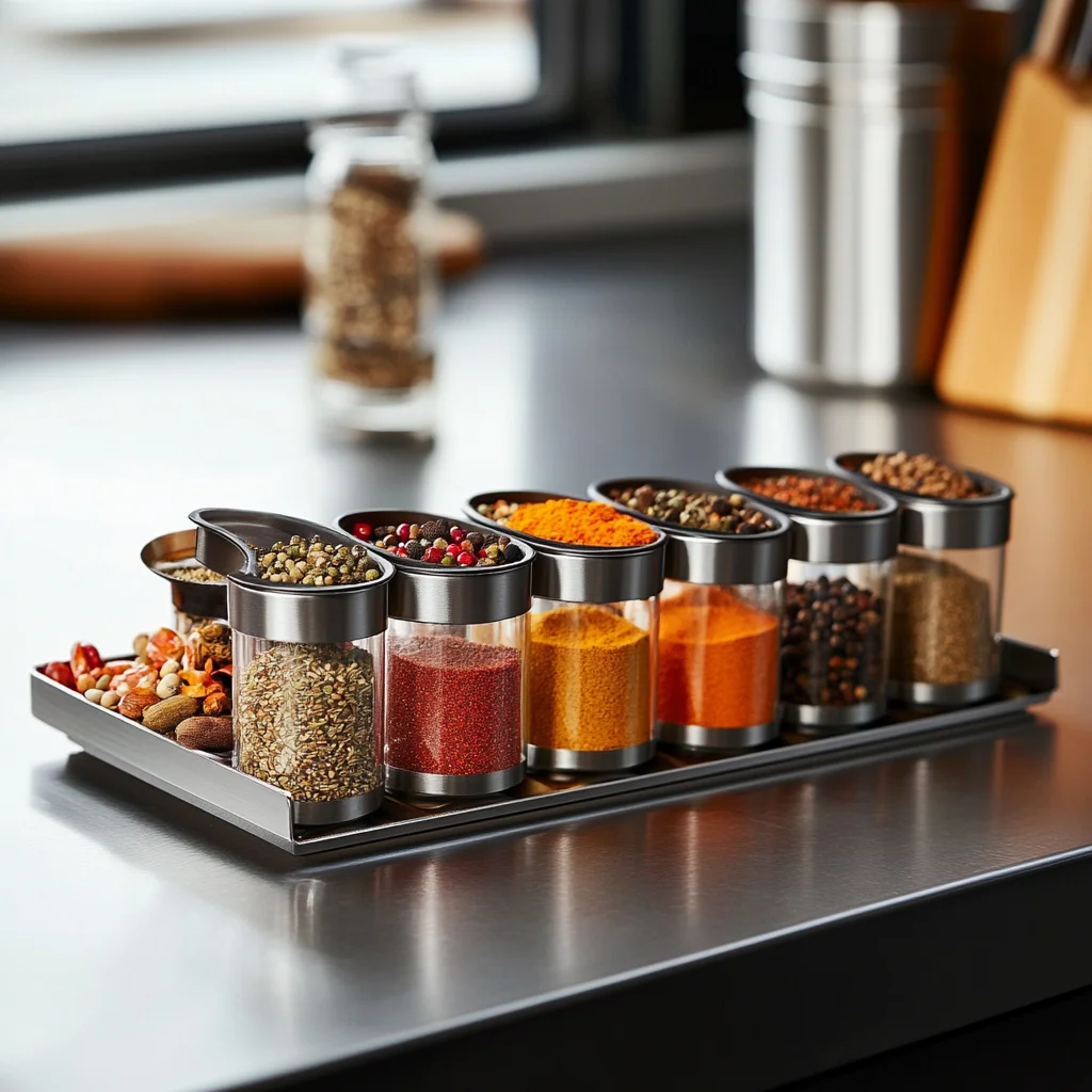 DIY Magnetic Spice Jars for Kitchen Organization - Recipes Time