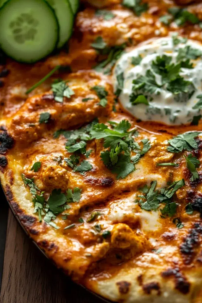 Butter Chicken Lasagna with Garlic Naan Layers - Recipes Time