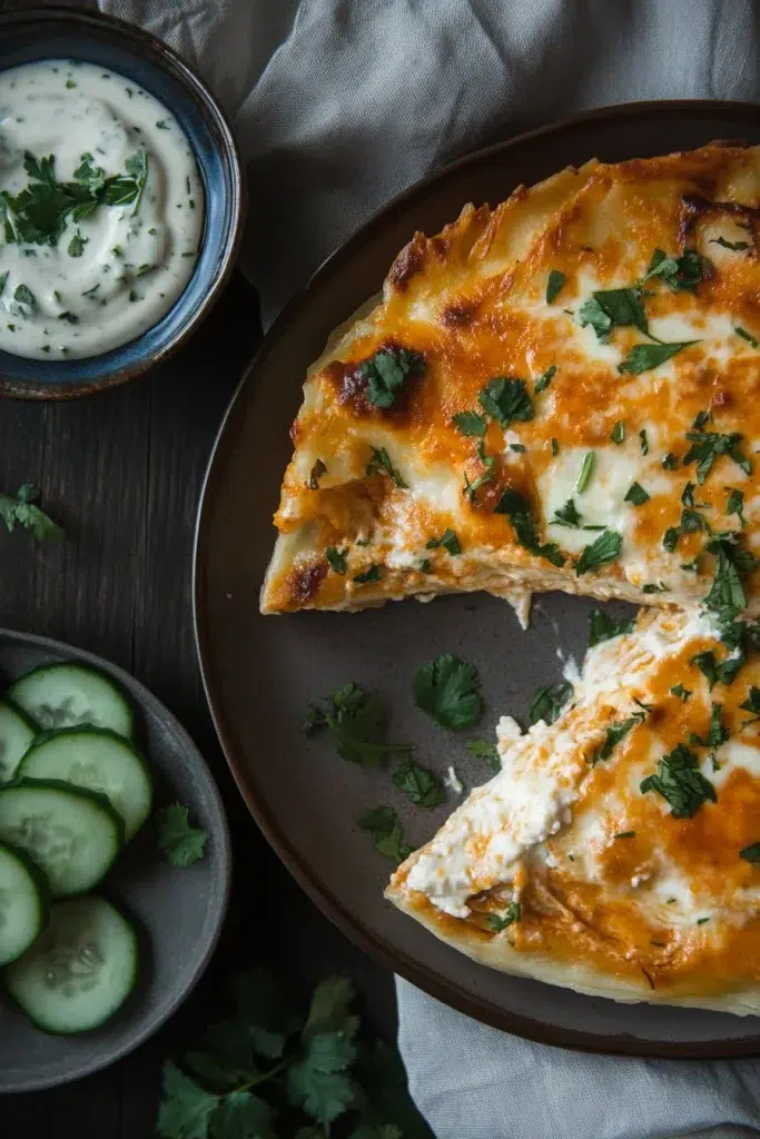 Butter Chicken Lasagna with Garlic Naan Layers - Recipes Time