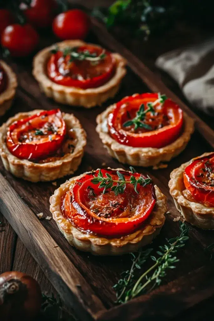 Roast Red Pepper and Ricotta Tartlets - Recipes Time