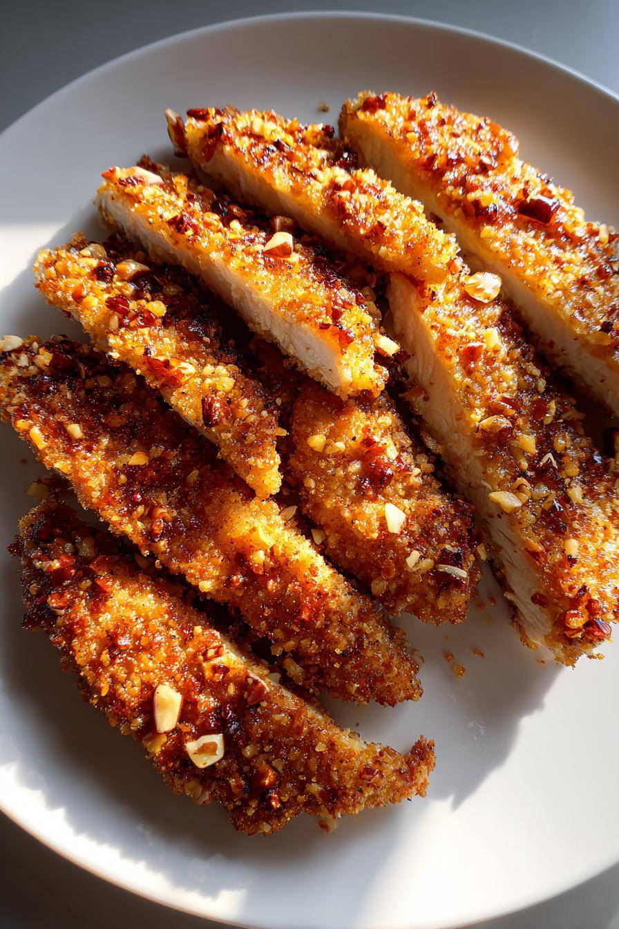 Irresistible 4 Ingredient Crispy Pecan Crusted Chicken Tenders ...