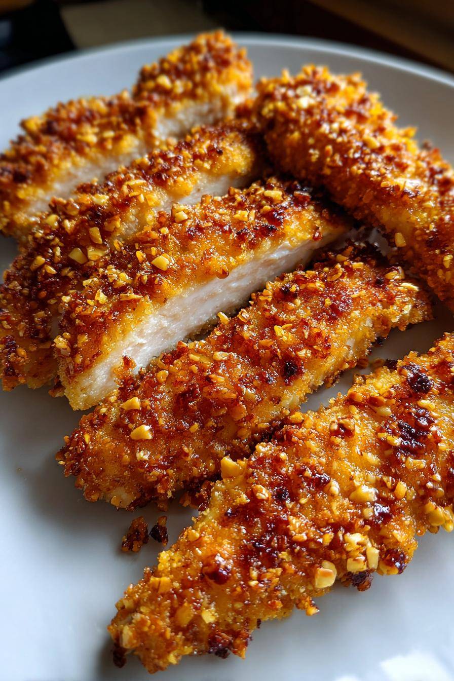 Irresistible 4 Ingredient Crispy Pecan Crusted Chicken Tenders ...