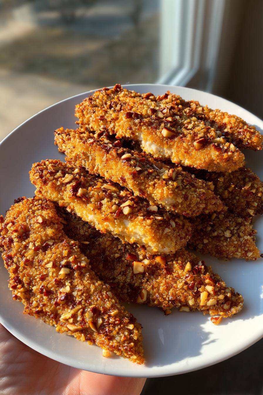 Irresistible 4 Ingredient Crispy Pecan Crusted Chicken Tenders ...