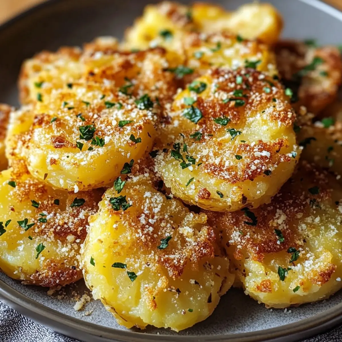 Irresistible Crispy Garlic Butter Parm Smashed Potatoes - Recipes Time